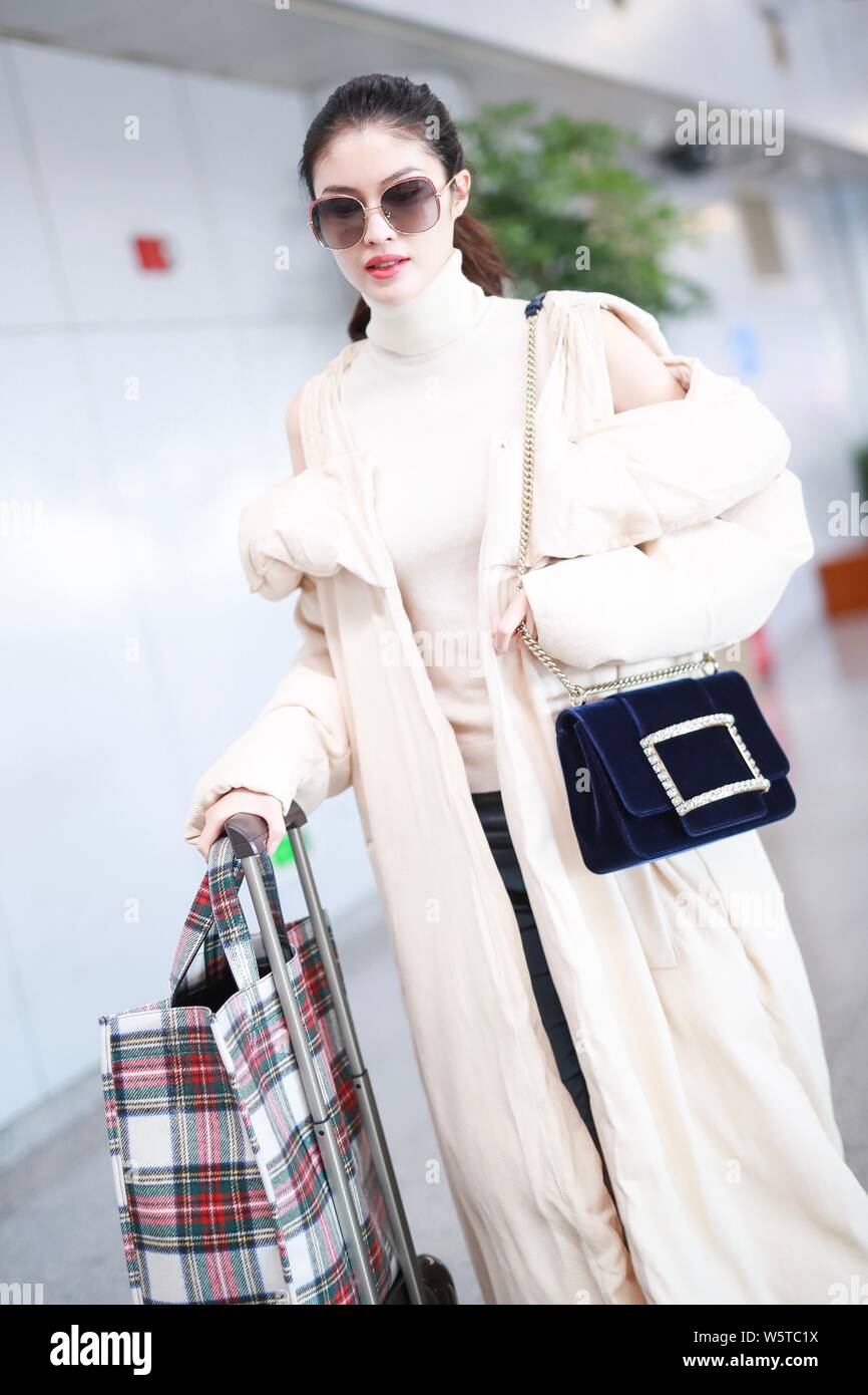 Chinese model He Sui is pictured at the Shanghai Hongqiao International ...