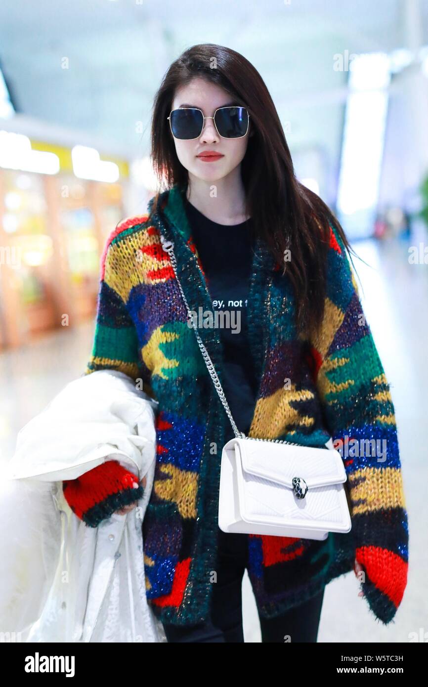 Chinese model He Sui is pictured at the Shanghai Hongqiao International ...