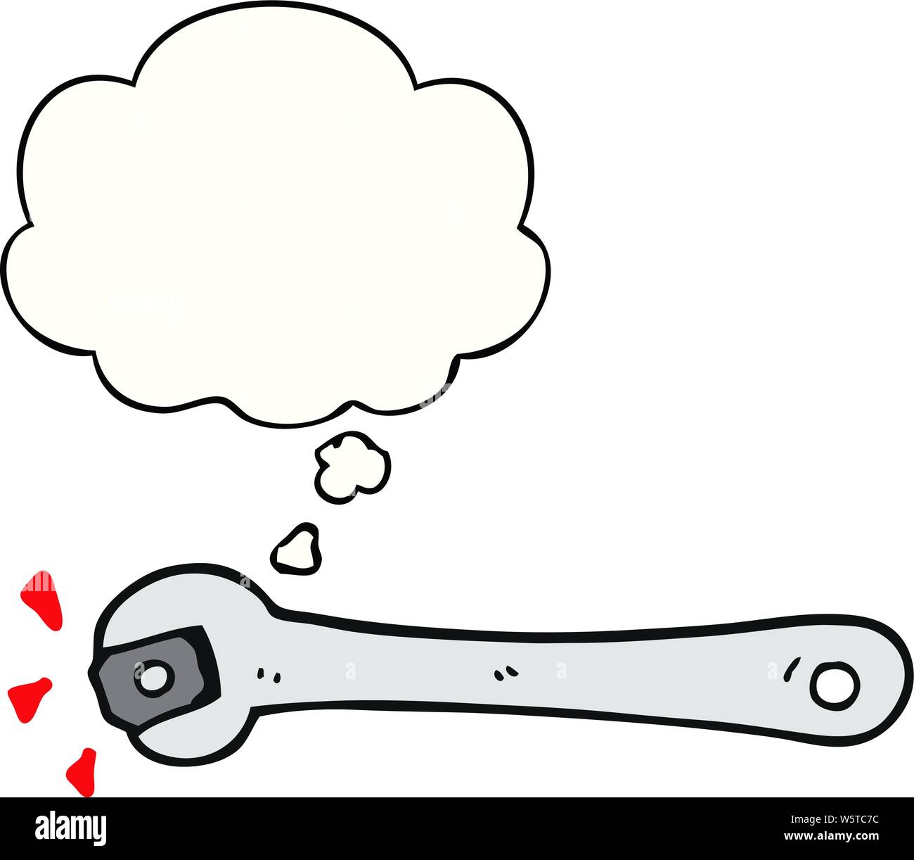 Wrench turning nut Stock Vector Images - Alamy