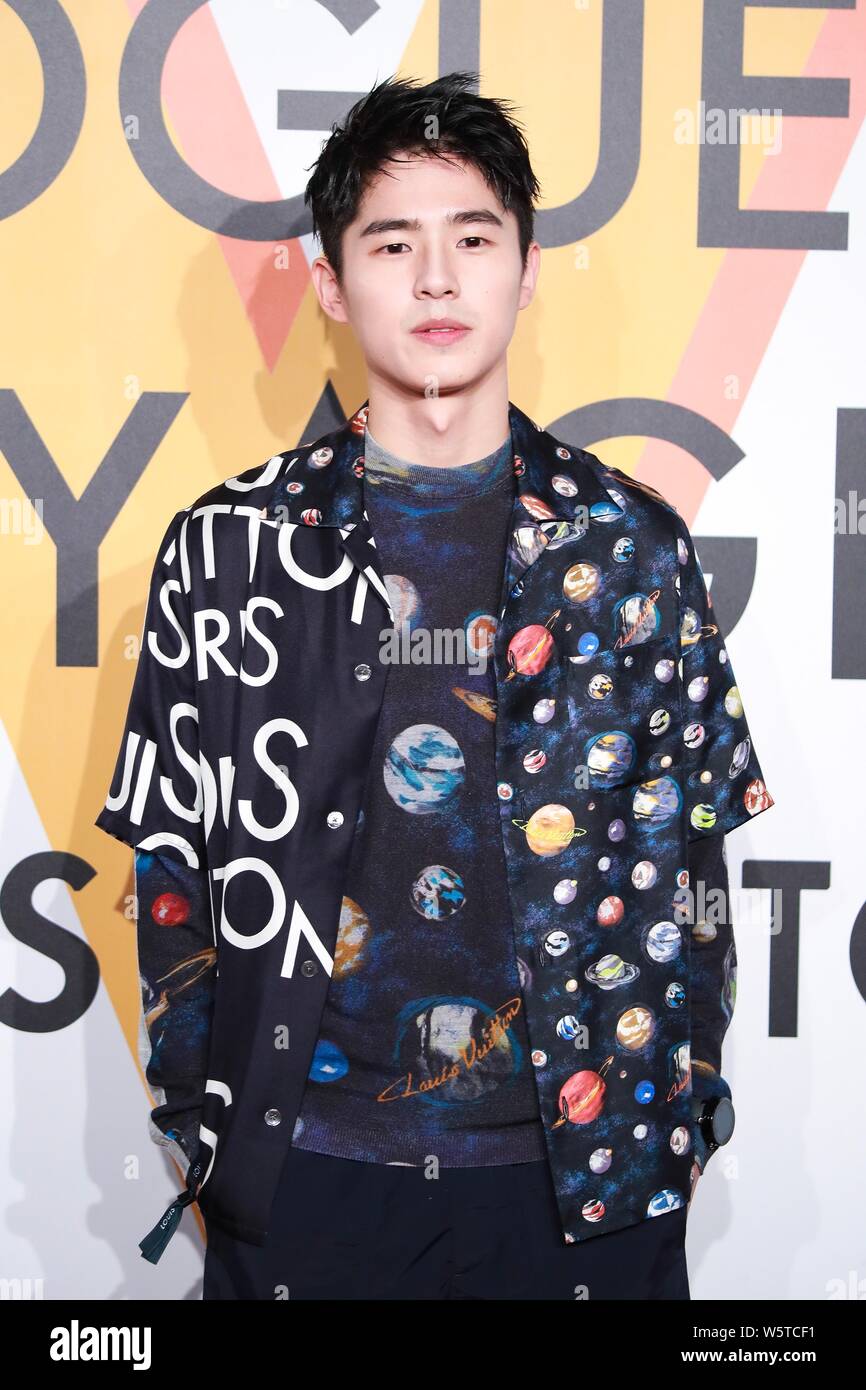 --FILE--Chinese actor Liu Haoran attends the Louis Vuitton exhibition ...
