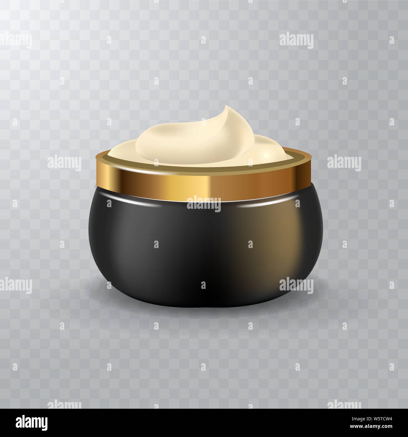 Realistic cosmetic jar on a transparent background. Cosmetic package ...