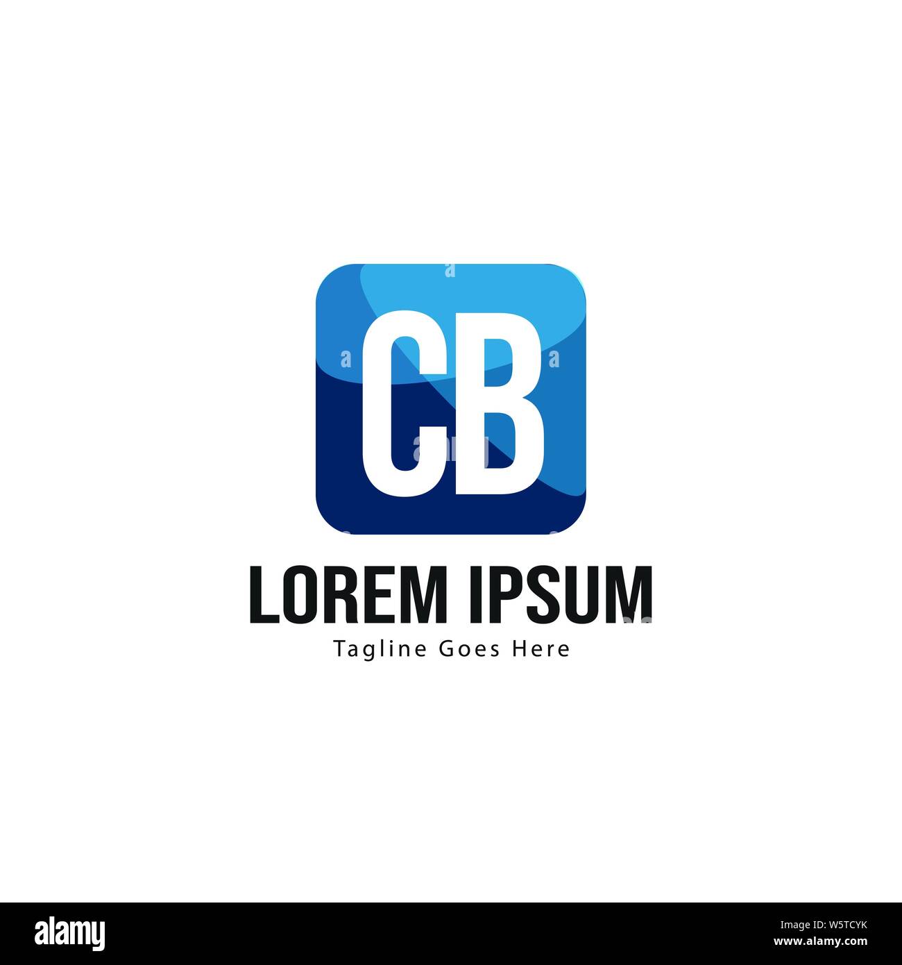 Initial CB logo template with modern frame. Minimalist CB letter logo ...