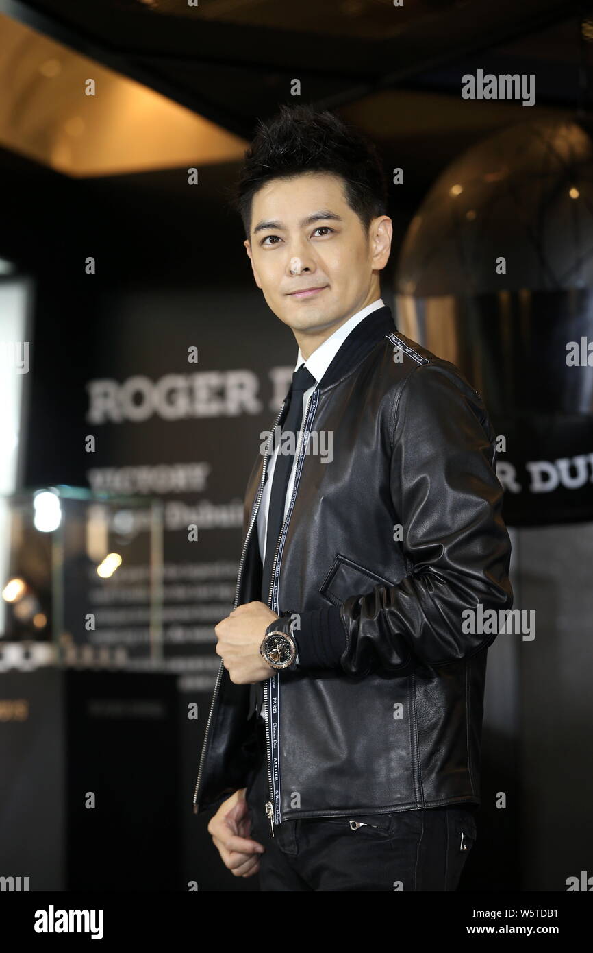 Taiwanese singer and actor Jimmy Lin attends a fashion event in Taipei ...