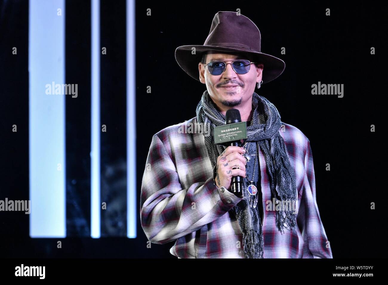 American actor Johnny Depp attends the "Master Carnival" event during ...