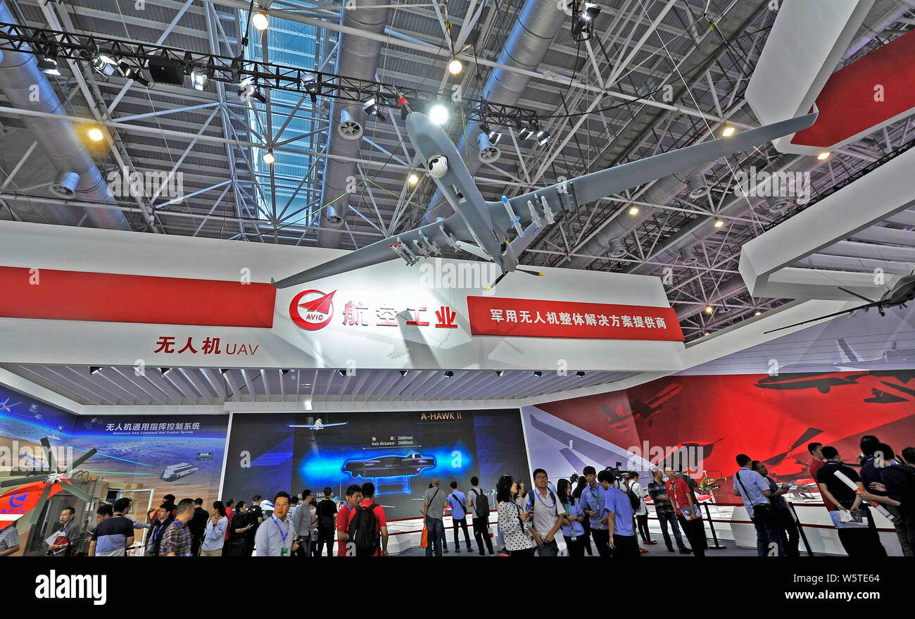 --FILE--People visit the stand of Aviation Industry Corporation of ...