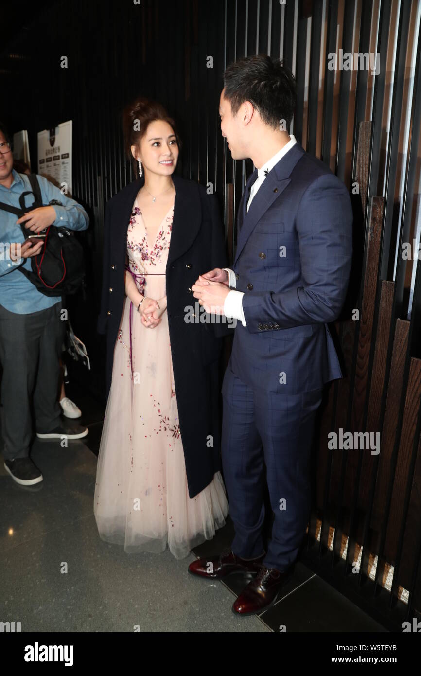 Hong Kong singer and actress Gillian Chung, left, of pop duo Twins, and ...