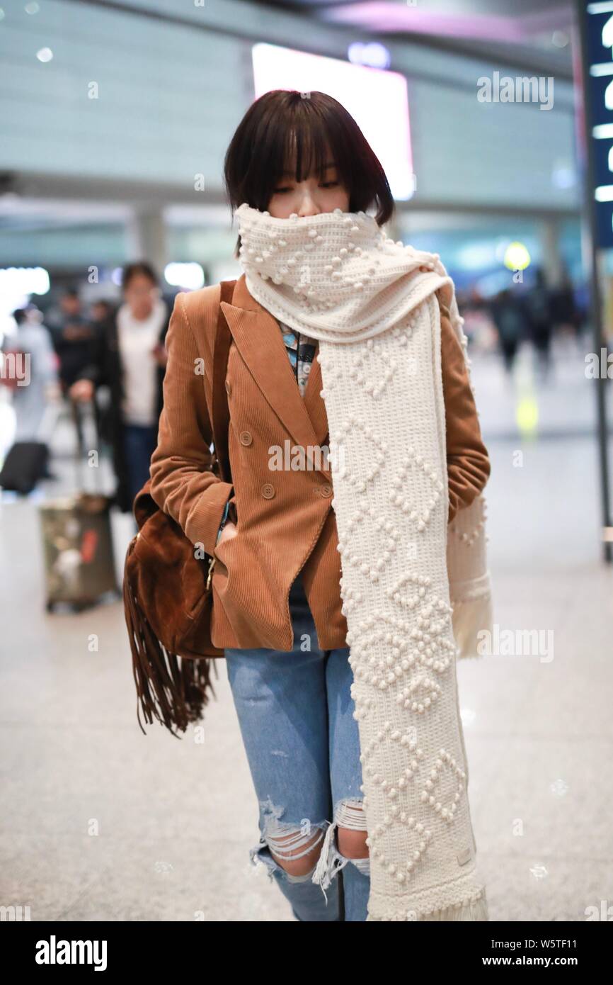 Chinese singer and actress Victoria Song or Song Qian arrives at the ...