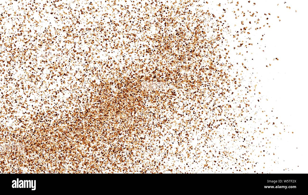 Coffee Color Texture Isolated on White Background. Brown Particles ...