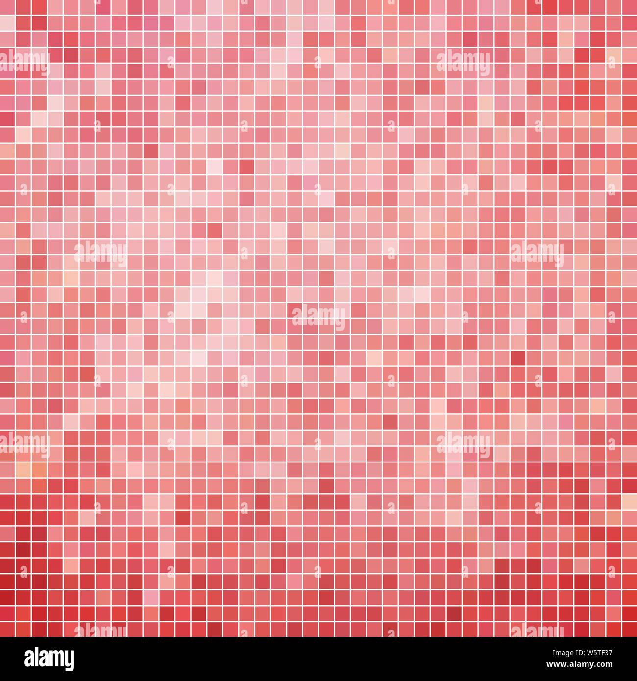 abstract vector square pixel mosaic background - red Stock Vector Image ...