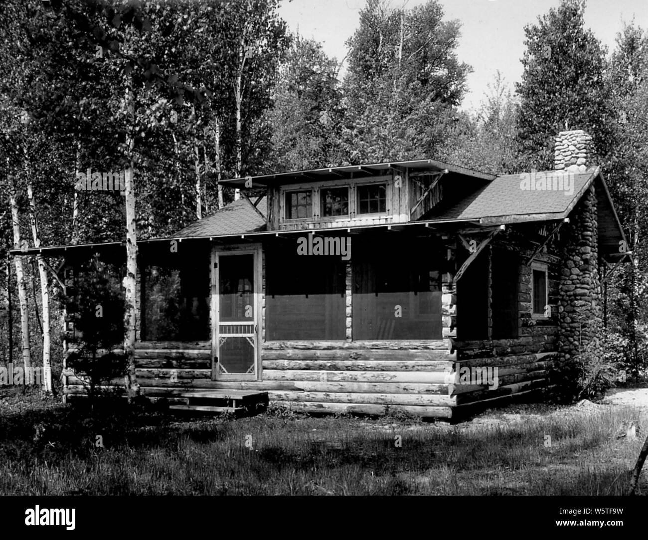 Photograph of Cabin Built of Slabs on Deer Lake; Scope and content ...