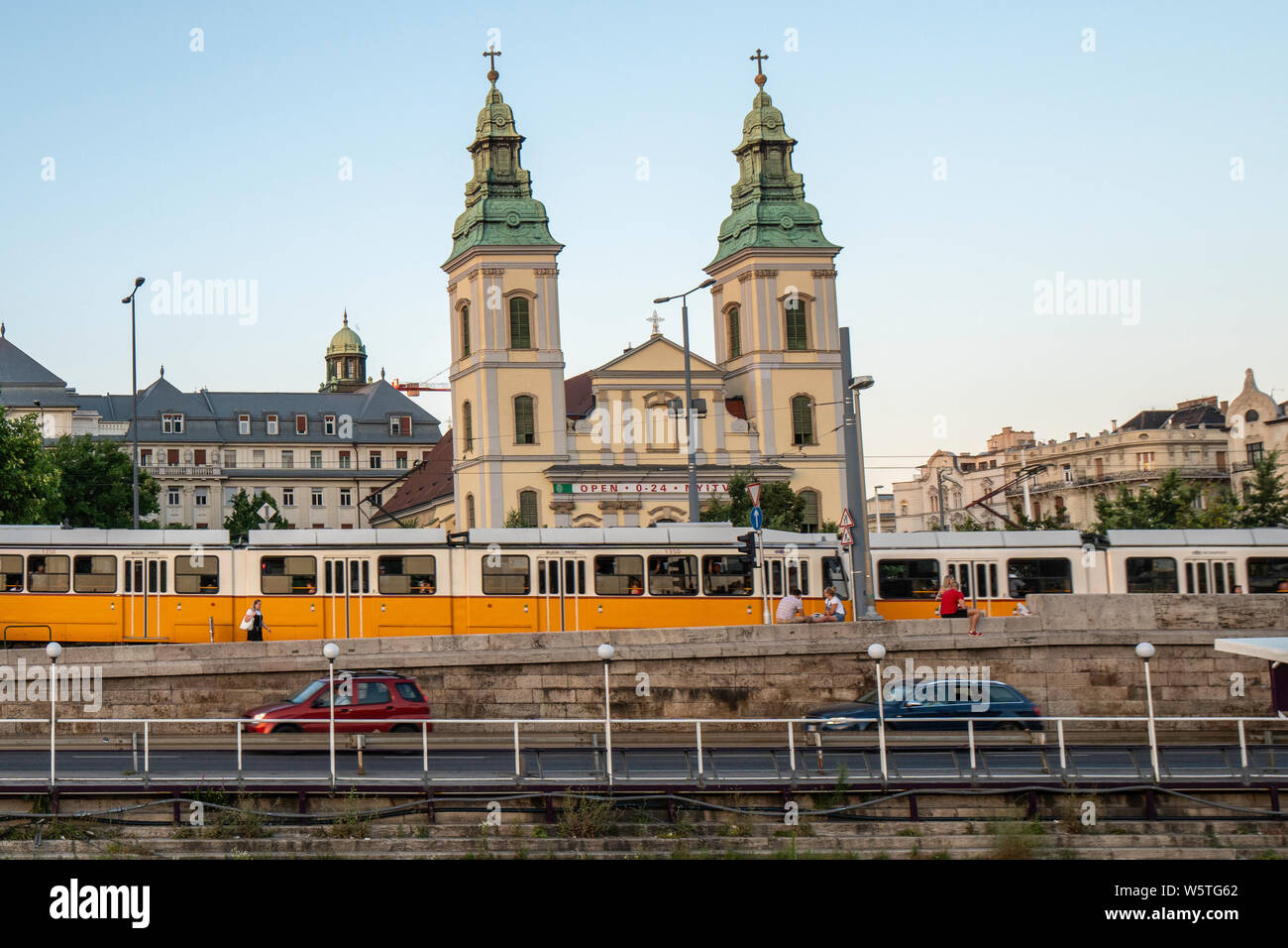 Budapest, Hungary July 05, 2019: The Budapest tram network is part of ...