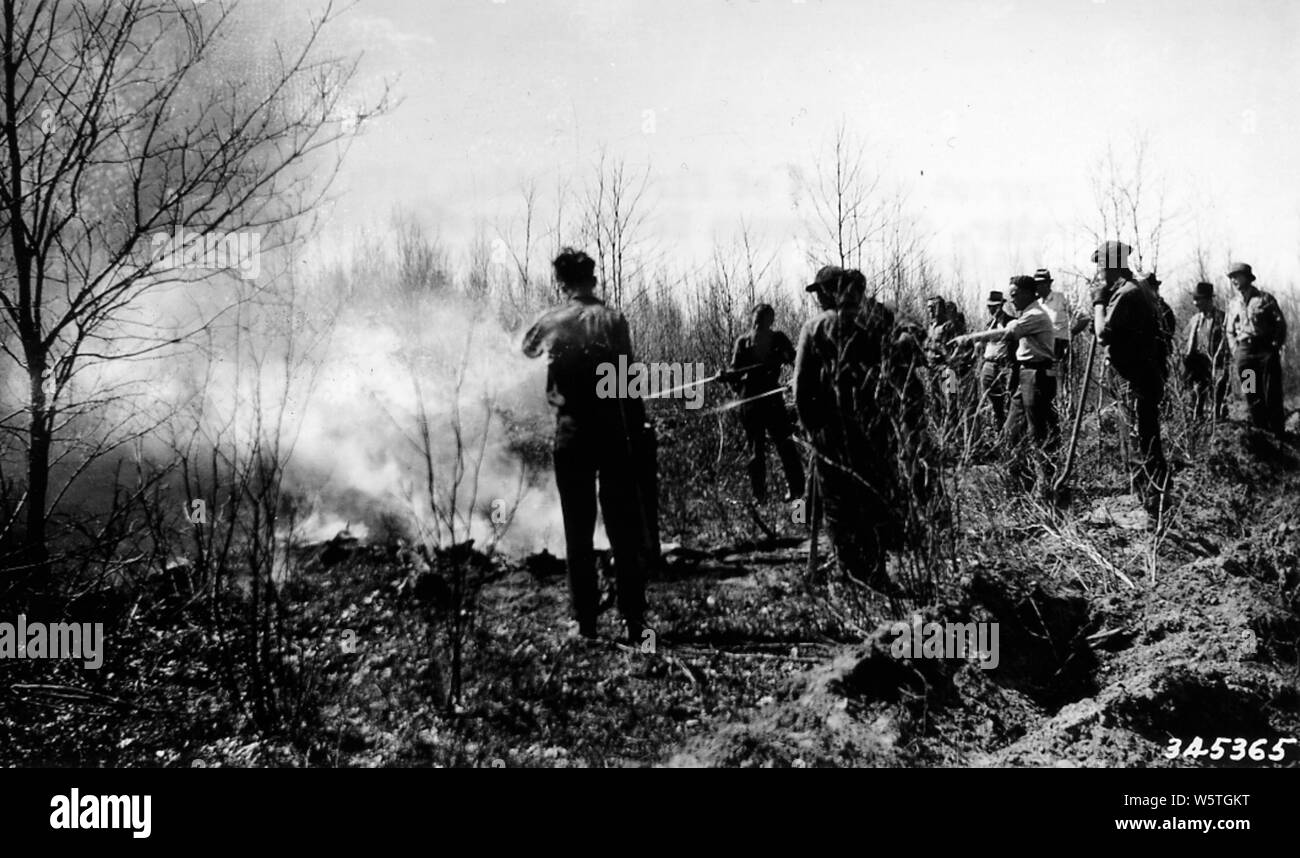 Photograph of Correct Method of Fire Fighting with Water; Scope and ...