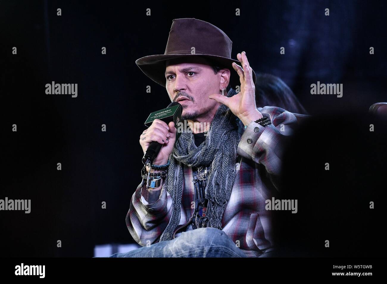 American actor Johnny Depp attends the "Master Carnival" event during ...