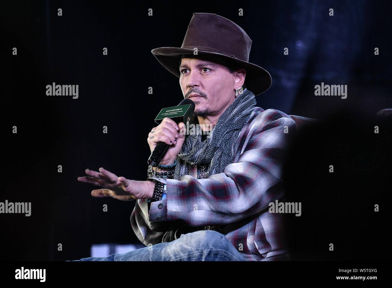 American actor Johnny Depp attends the "Master Carnival" event during ...
