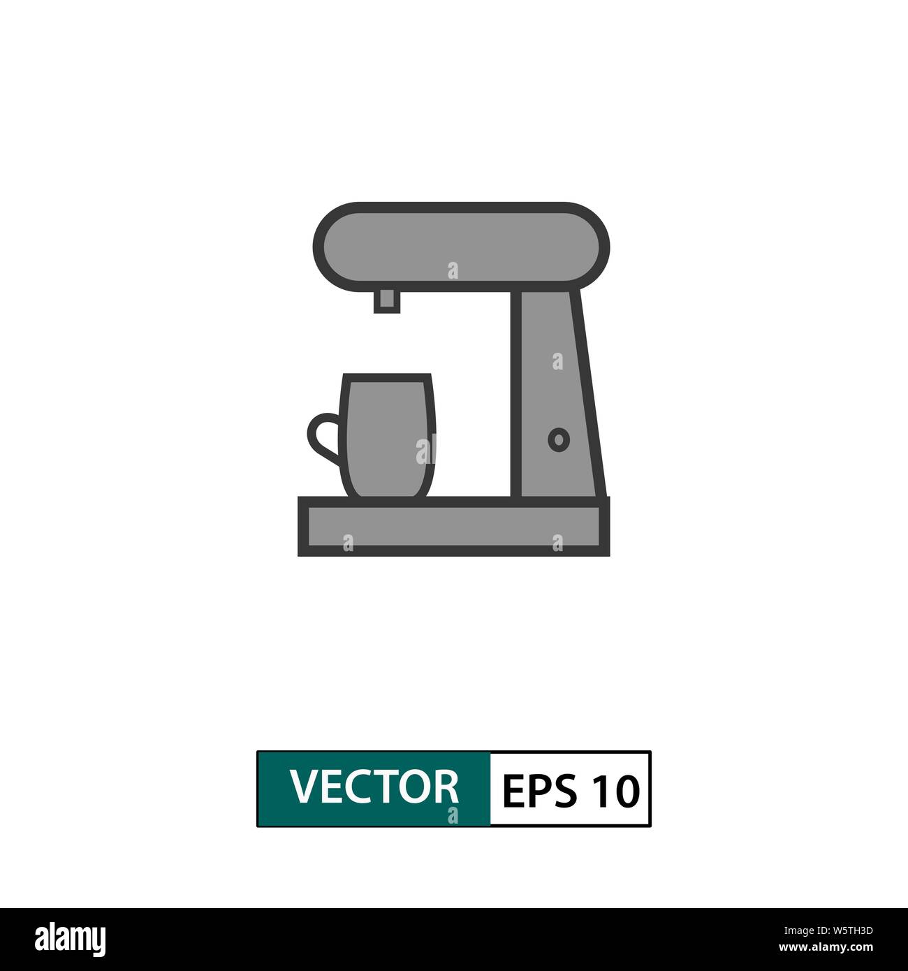 Coffee maker icon. Isolated on white background. Vector illustration ...