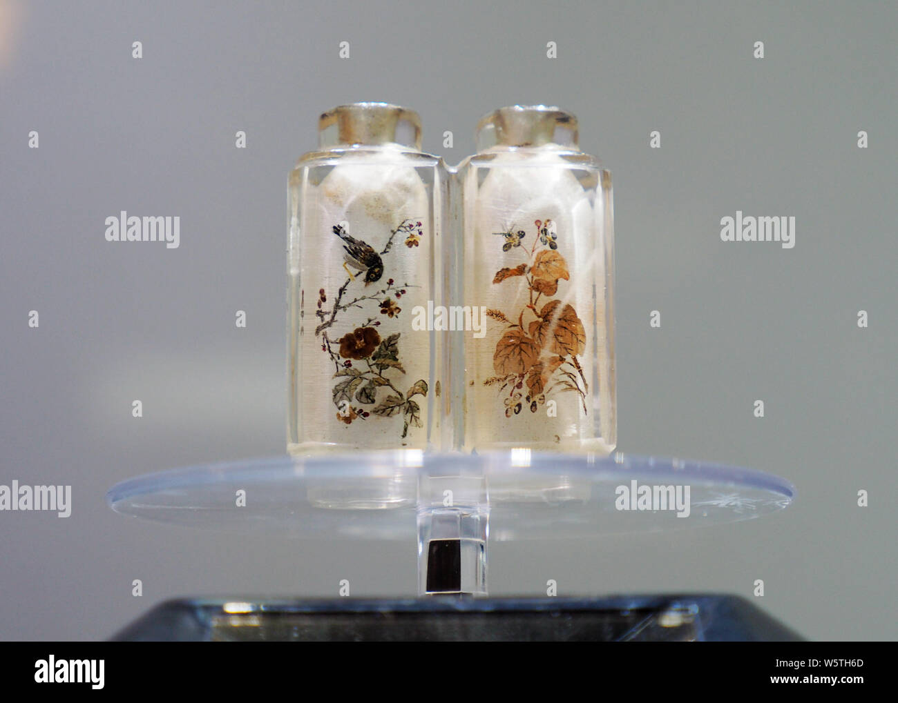 View of snuff bottles on display at an exhibition in Beijing, China, 20 ...