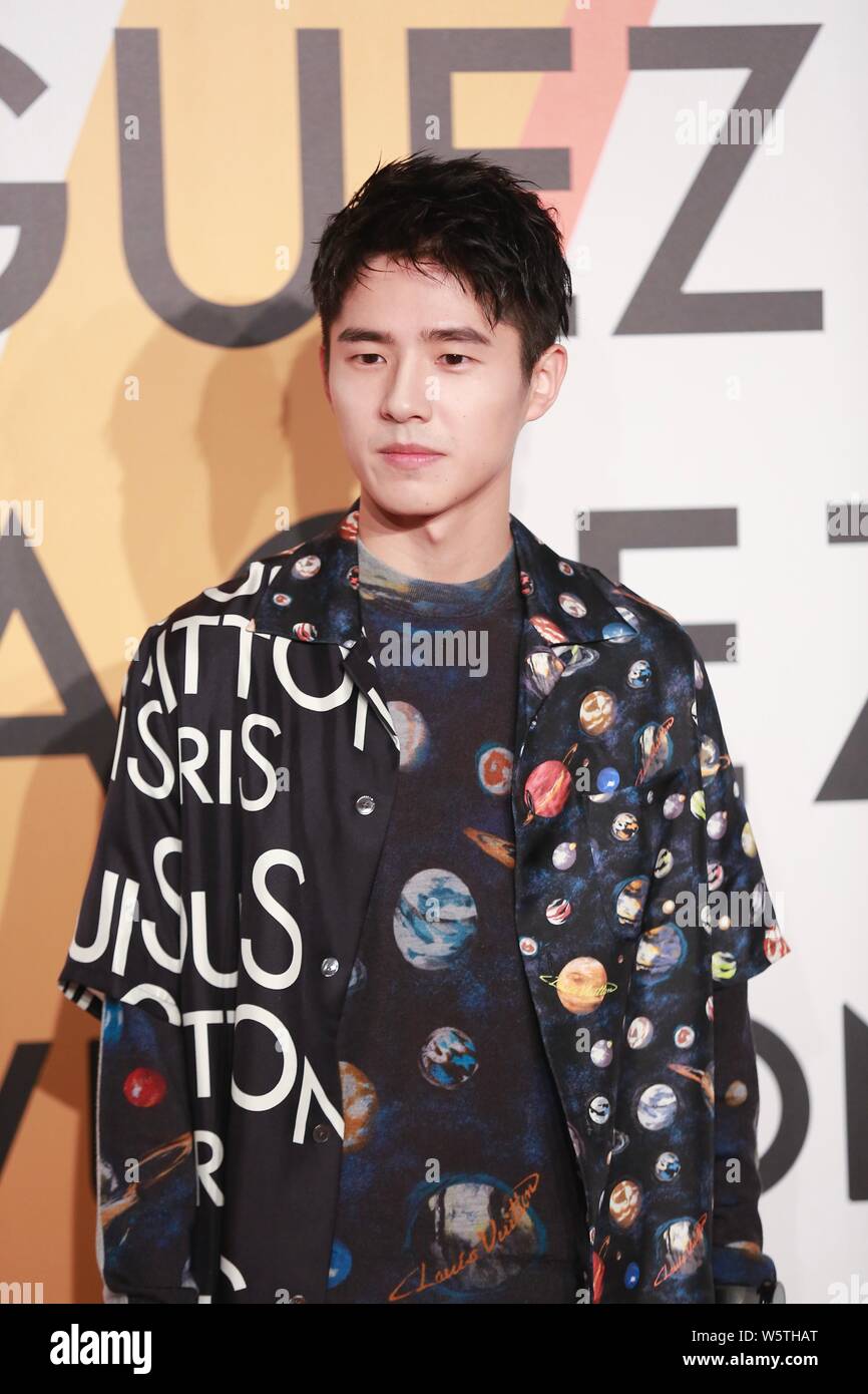 --FILE--Chinese actor Liu Haoran attends the Louis Vuitton exhibition ...