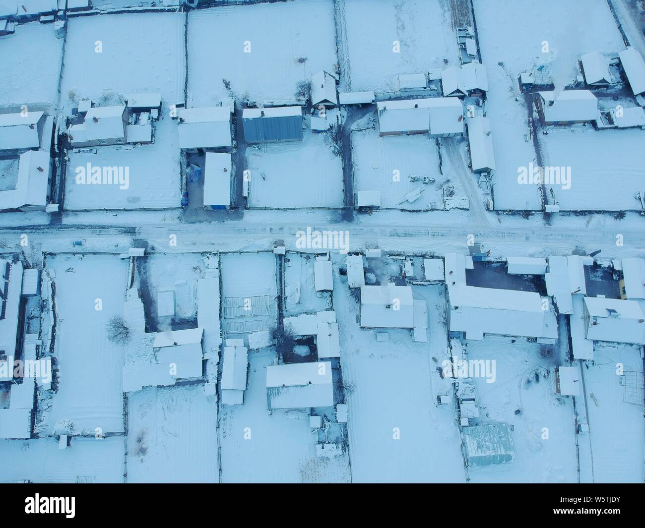 Snow scenery of the Beiji Village of Mohe city, northeast China's ...