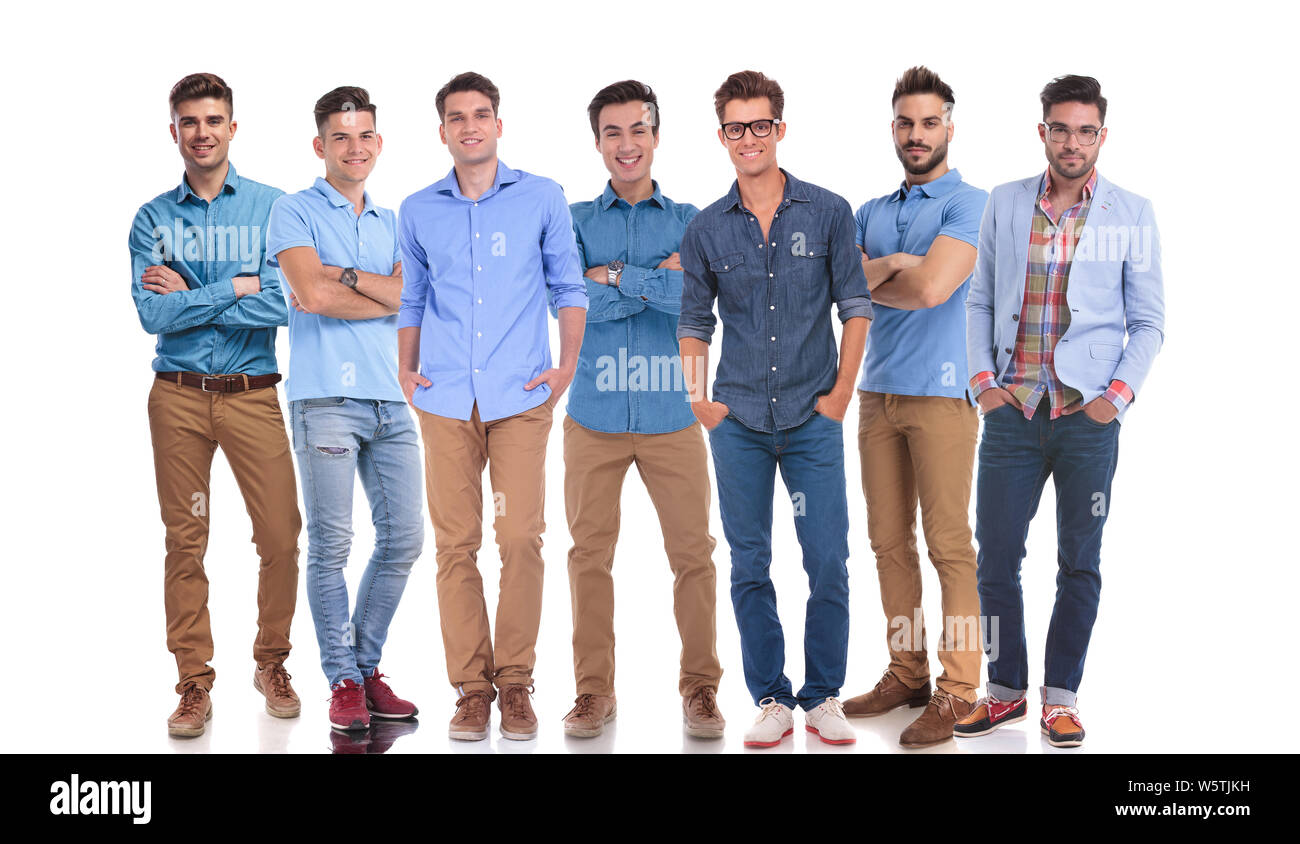 Group Of Seven People Standing High Resolution Stock Photography and ...
