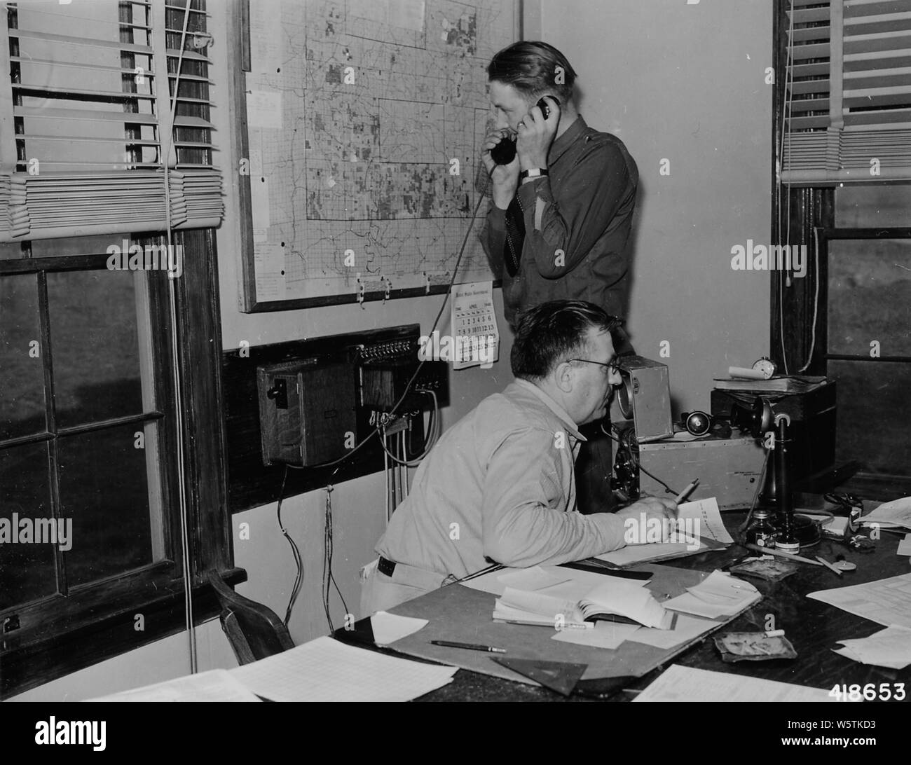 Photograph of Fire Dispatching Layout at Fredericktown Ranger Station ...