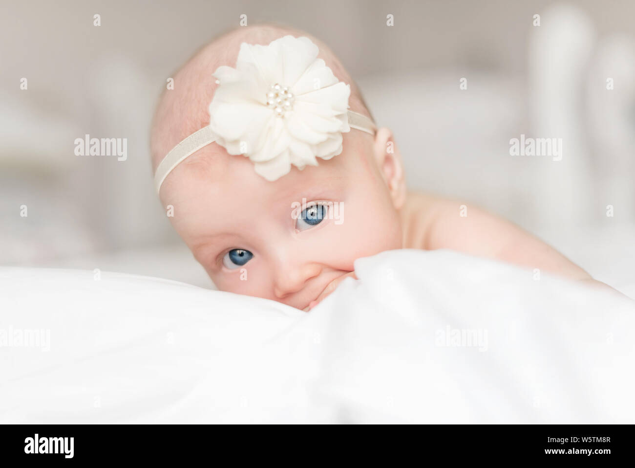 Beautiful newborn baby girl Stock Photo - Alamy