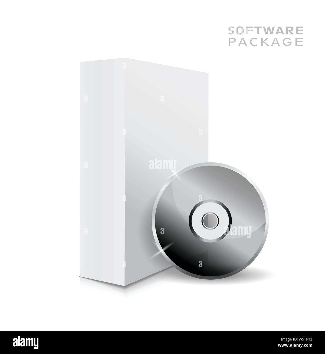 Realistic white vector opened blank box with shadows Stock Vector Image ...