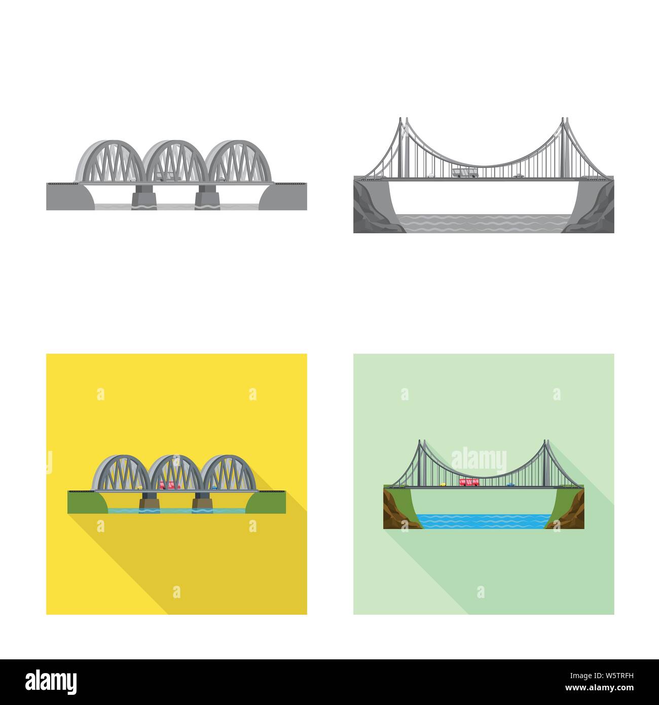 Vector illustration of connection and design logo. Set of connection ...