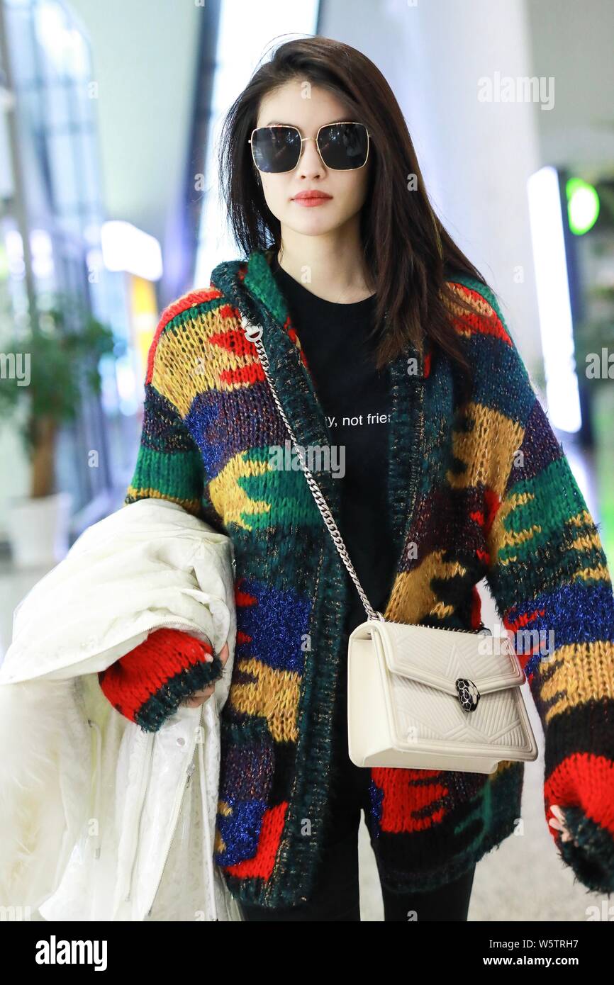 Chinese model He Sui is pictured at the Shanghai Hongqiao International ...