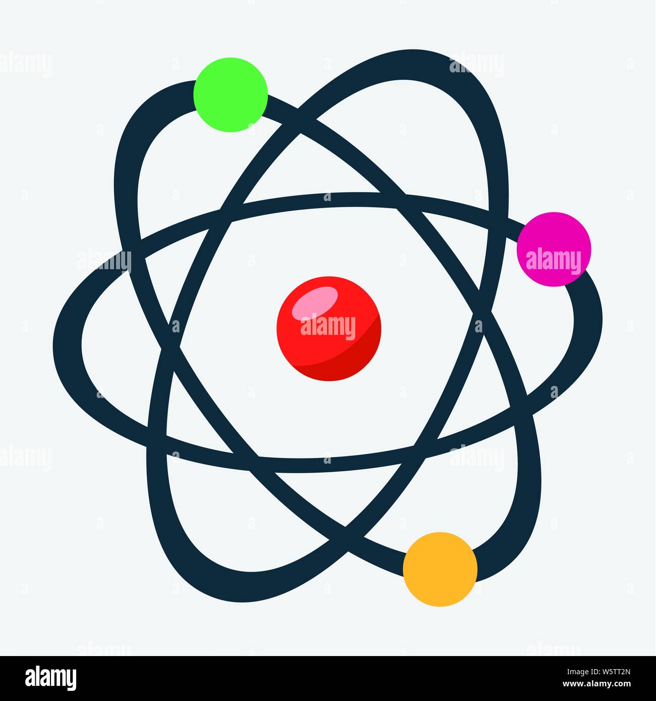 colorful atom molecule vector illustration symbol Stock Vector Image ...