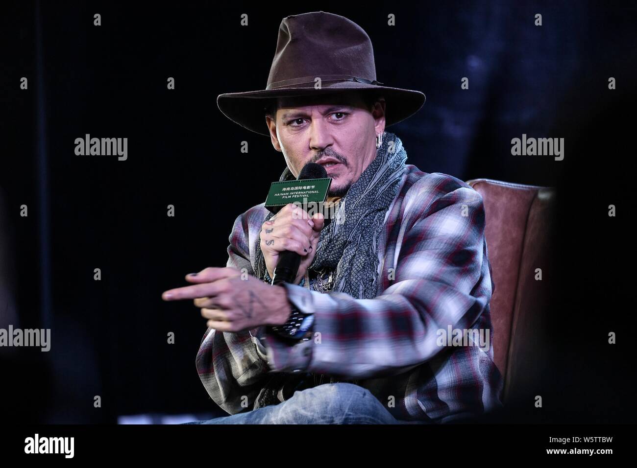 American actor Johnny Depp attends the "Master Carnival" event during ...