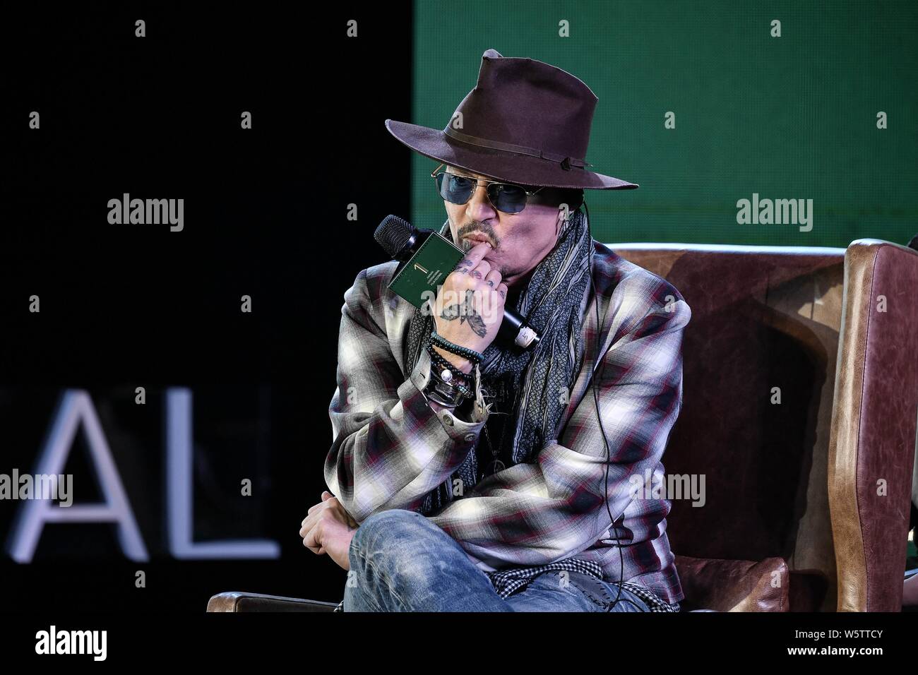 American actor Johnny Depp attends the "Master Carnival" event during ...