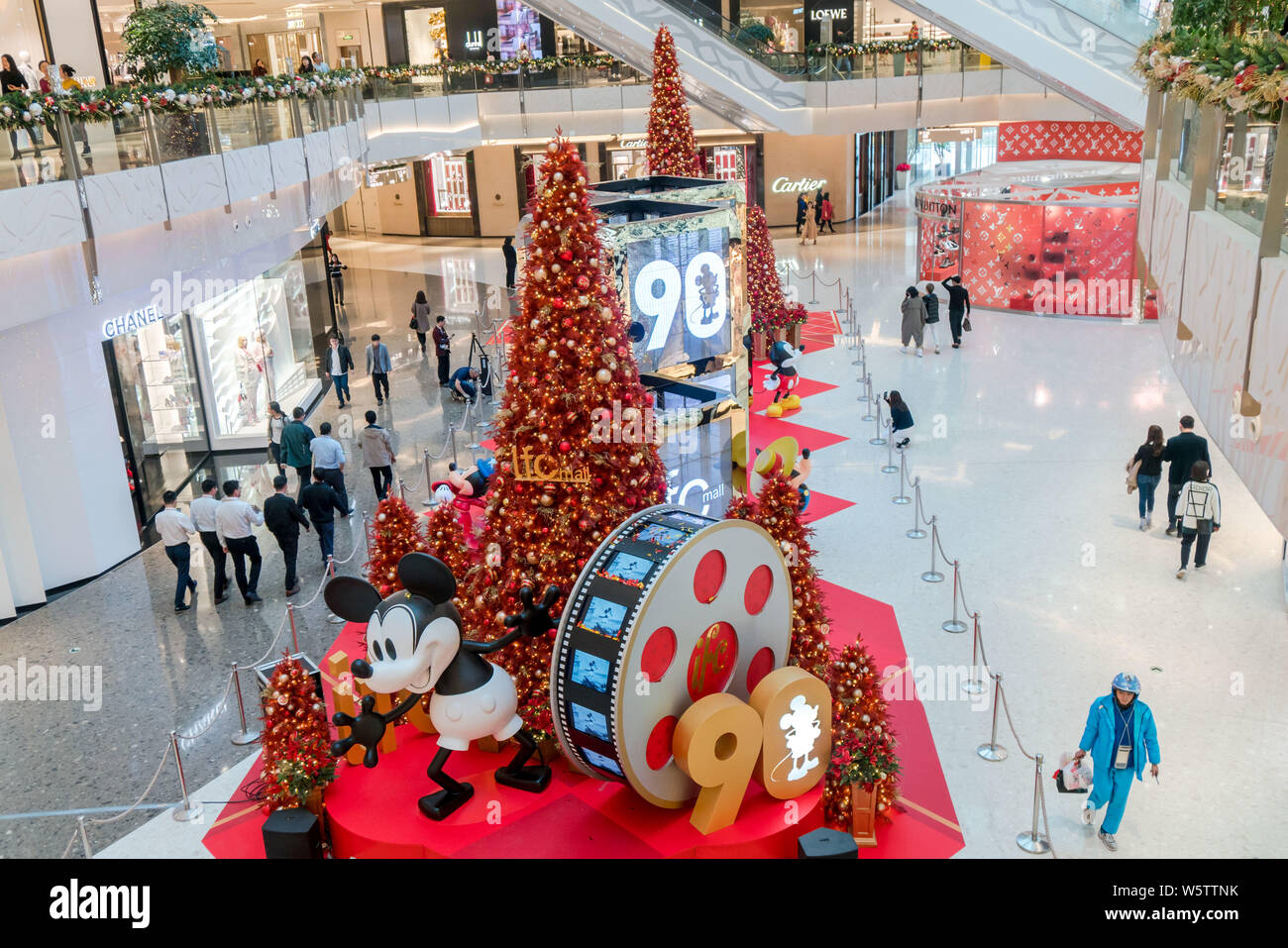 View of an exhibition to celebrate the Mickey Mouse 90th Anniversary at ...