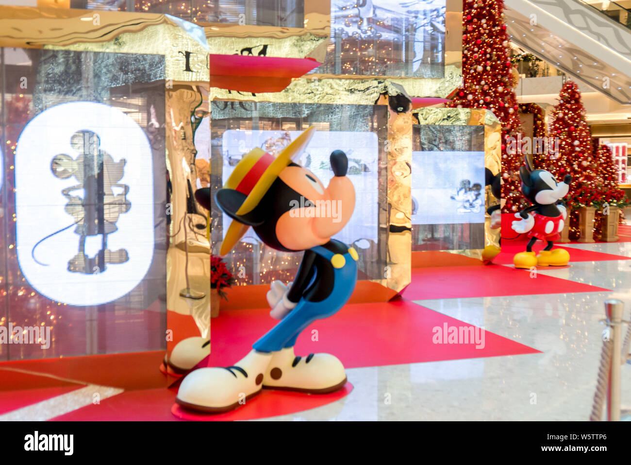 View of an exhibition to celebrate the Mickey Mouse 90th Anniversary at ...