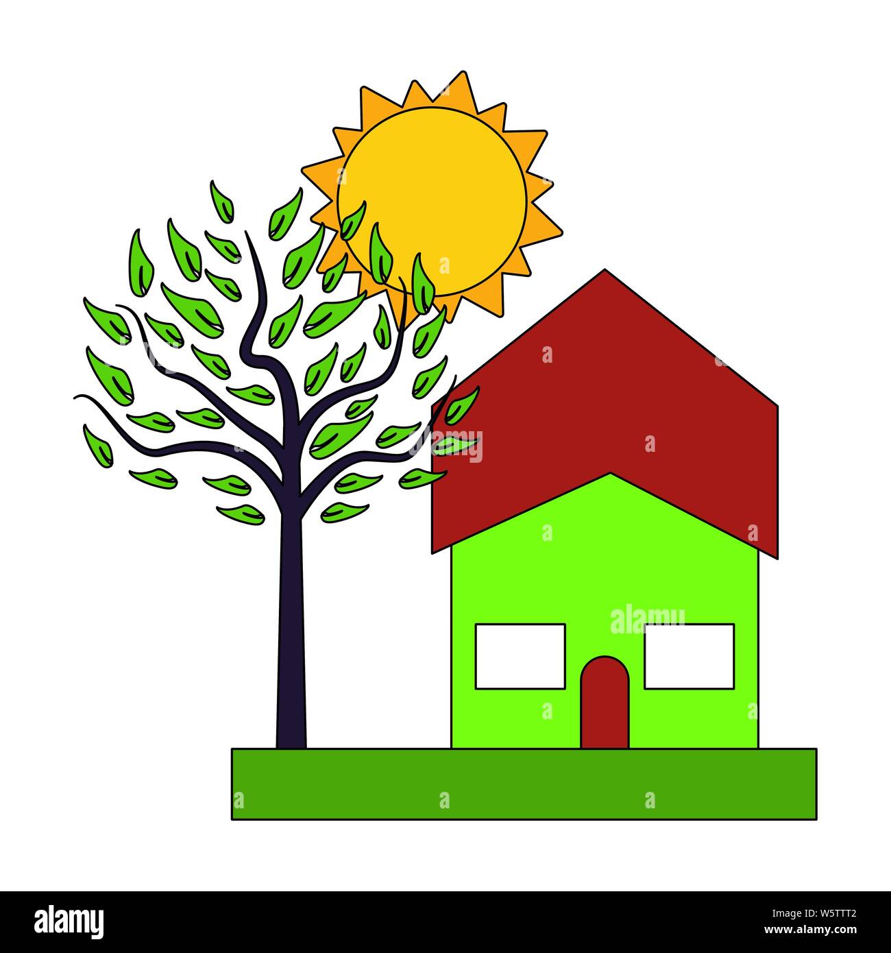 urban house residence home cartoon Stock Vector Image & Art - Alamy