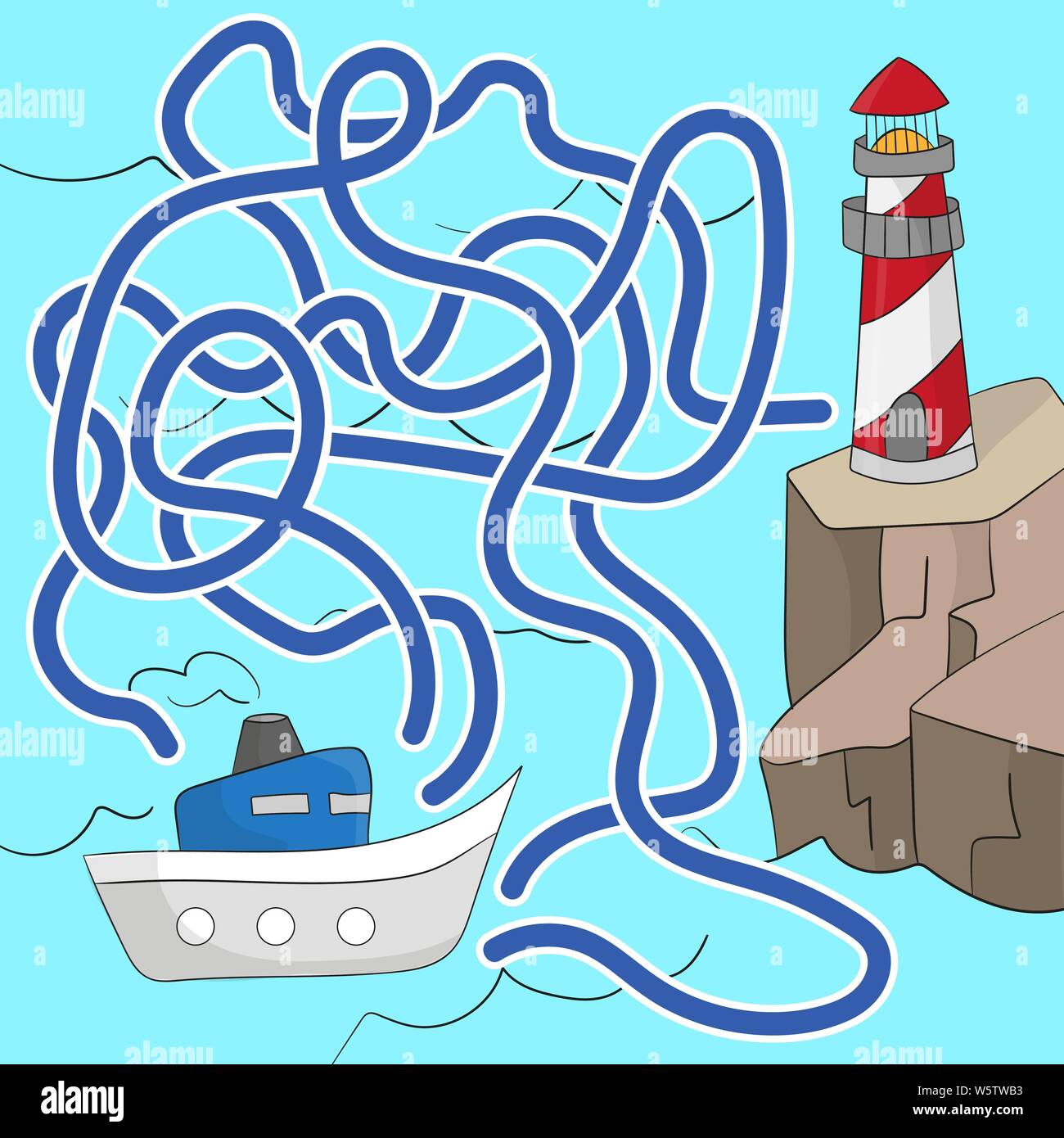 Easy maze game for children Stock Vector Images - Alamy