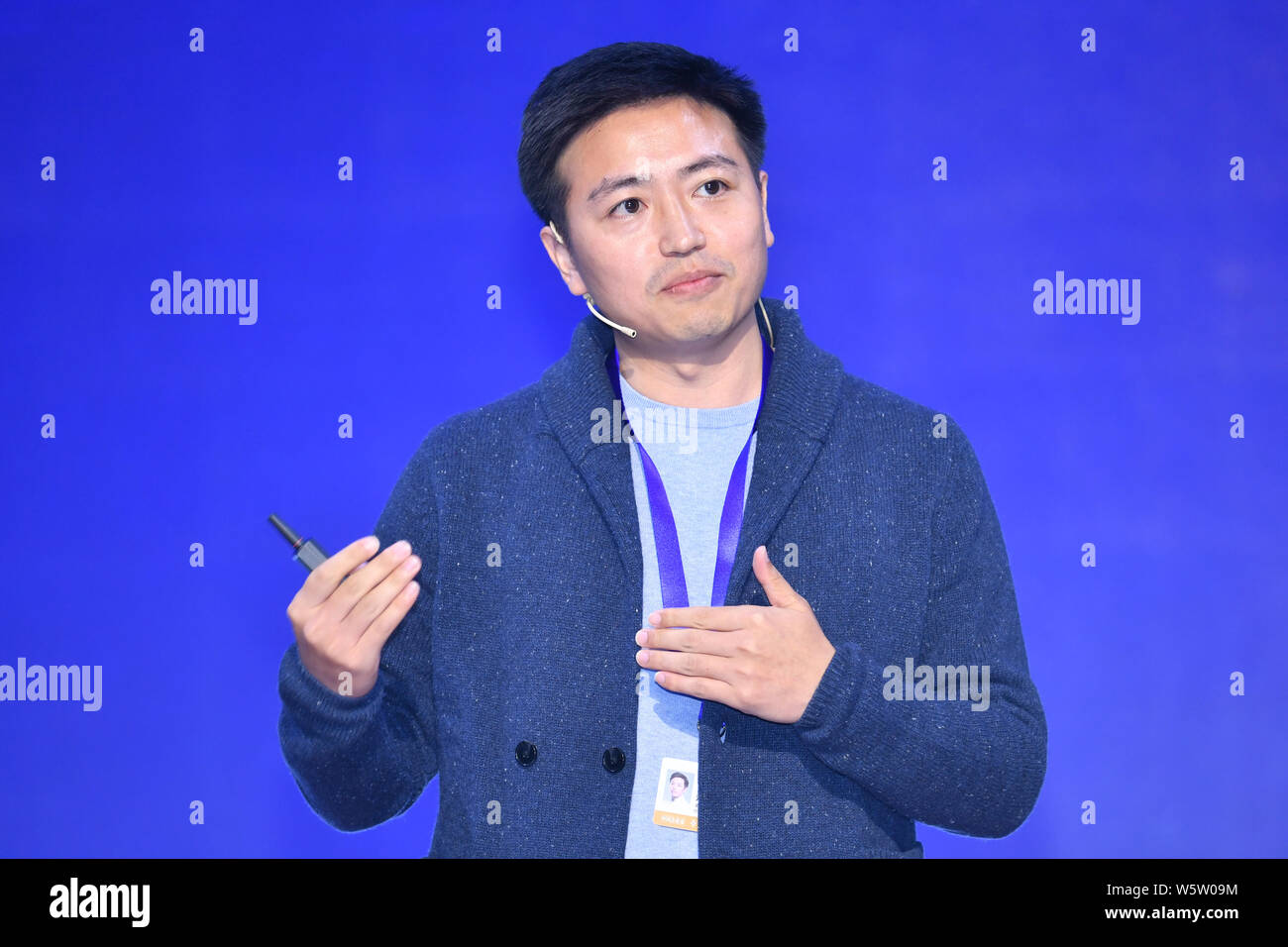 Liu Zihong, chairman and CEO of Royole, attends the 2018 China ...