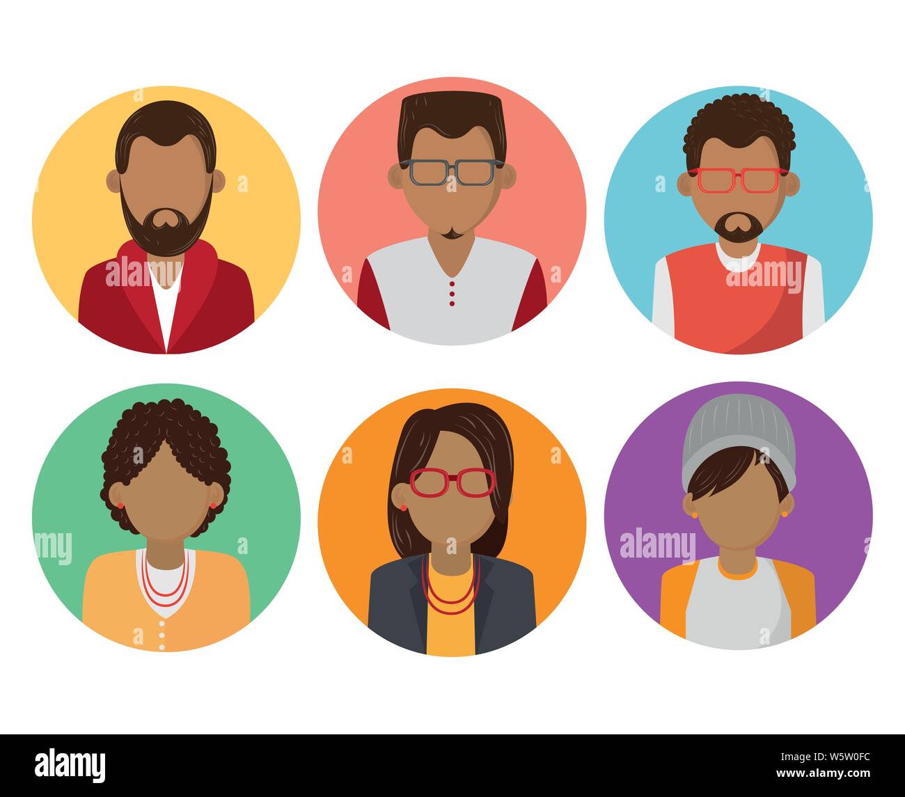 Set of people faceless characters icons Stock Vector Image & Art - Alamy
