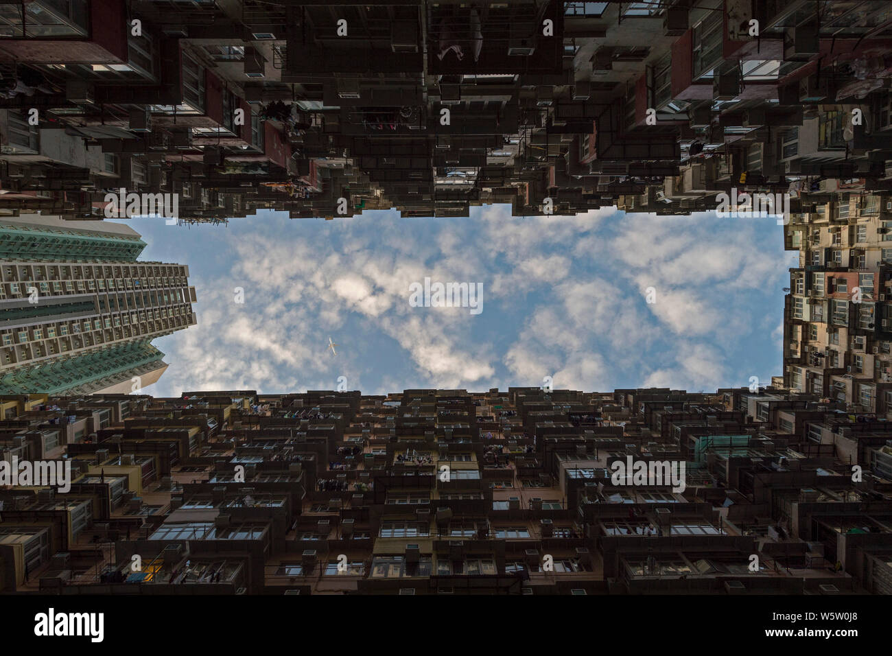 View of the Monster Building (Yik Cheong Building), one of Hong Kong's ...