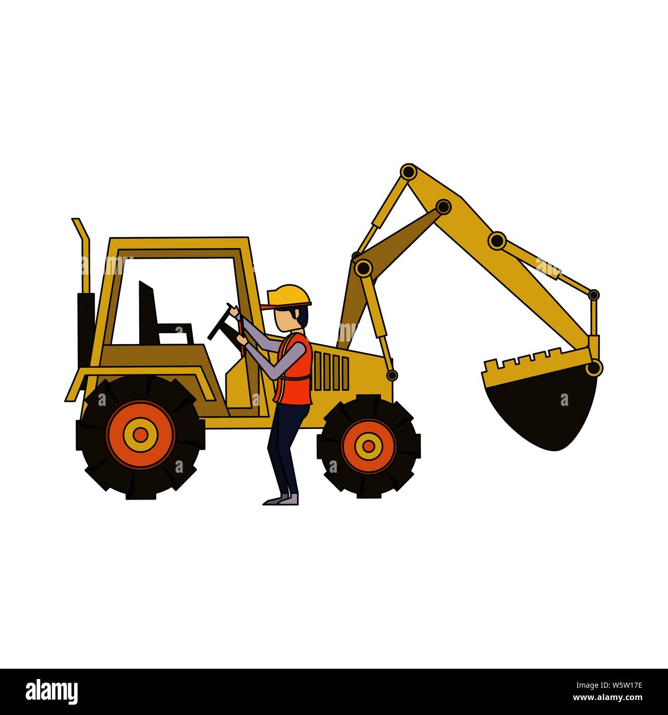 construction architectural engineering work cartoon Stock Vector Image ...