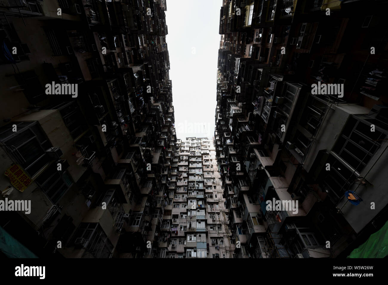View of the Monster Building (Yik Cheong Building), one of Hong Kong's ...