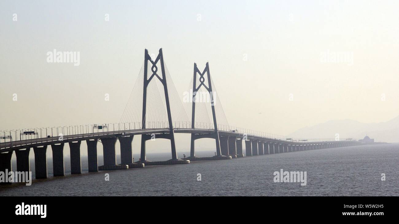 --FILE--A view of the world's longest cross-sea bridge, the Hong Kong ...