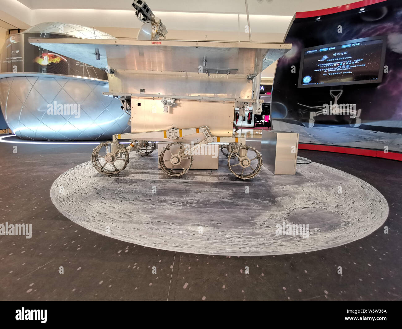 The models of China's first moon rover The Jade Rabbit and China's ...