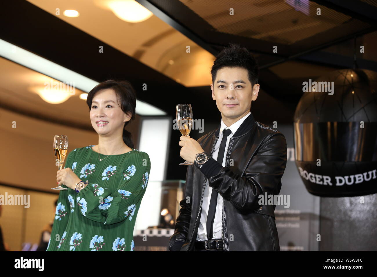 Taiwanese singer and actor Jimmy Lin attends a fashion event in Taipei ...