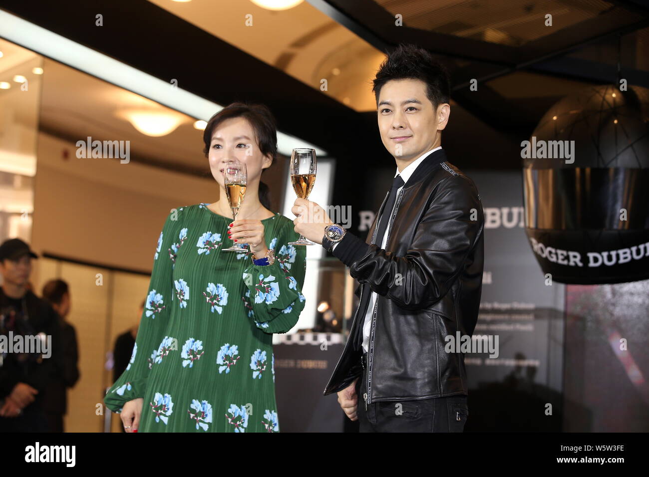 Taiwanese singer and actor Jimmy Lin attends a fashion event in Taipei ...