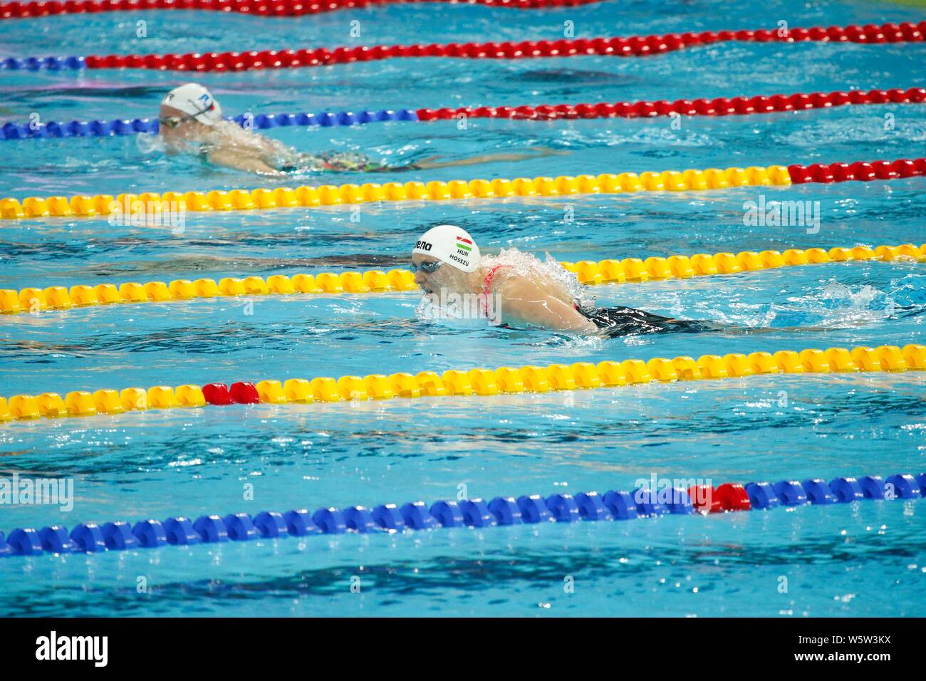 Katinka Hosszu of Hungary competes in the Women's Butterfly 200m Final ...
