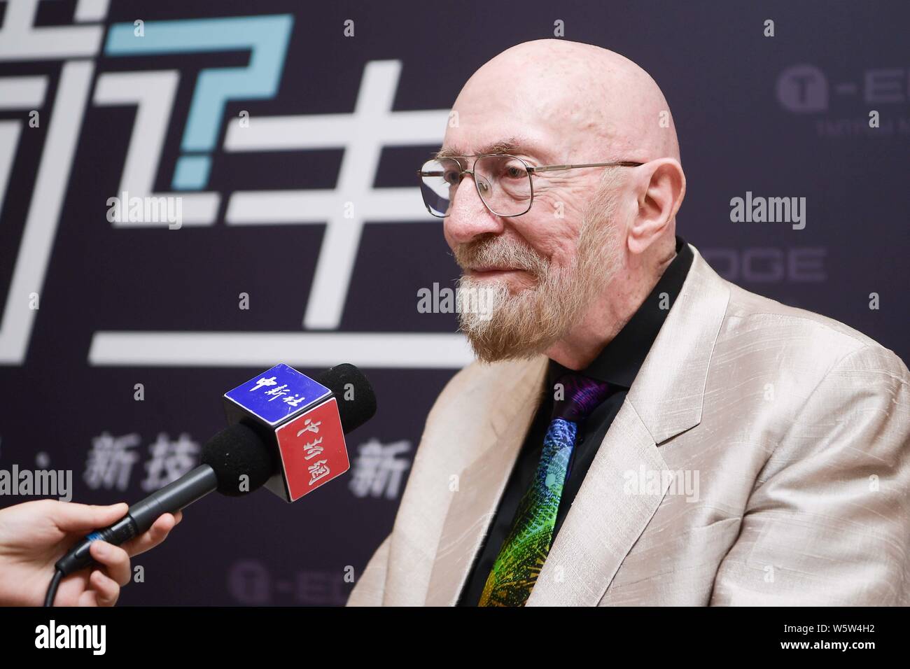 American theoretical physicist Kip Thorne attends an interview during ...