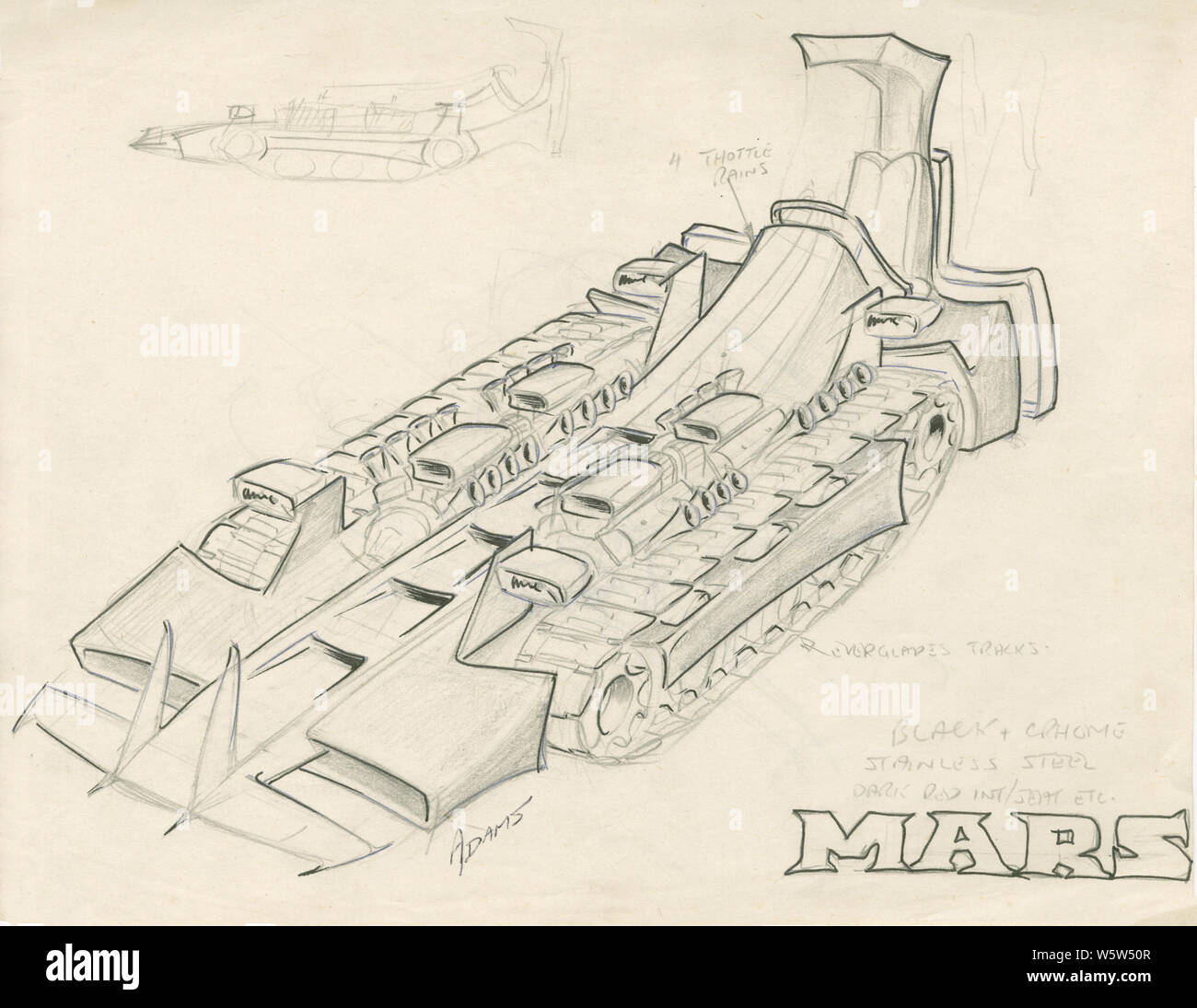 Dennis Adams Mars Car Fantasy Illustration Stock Photo - Alamy