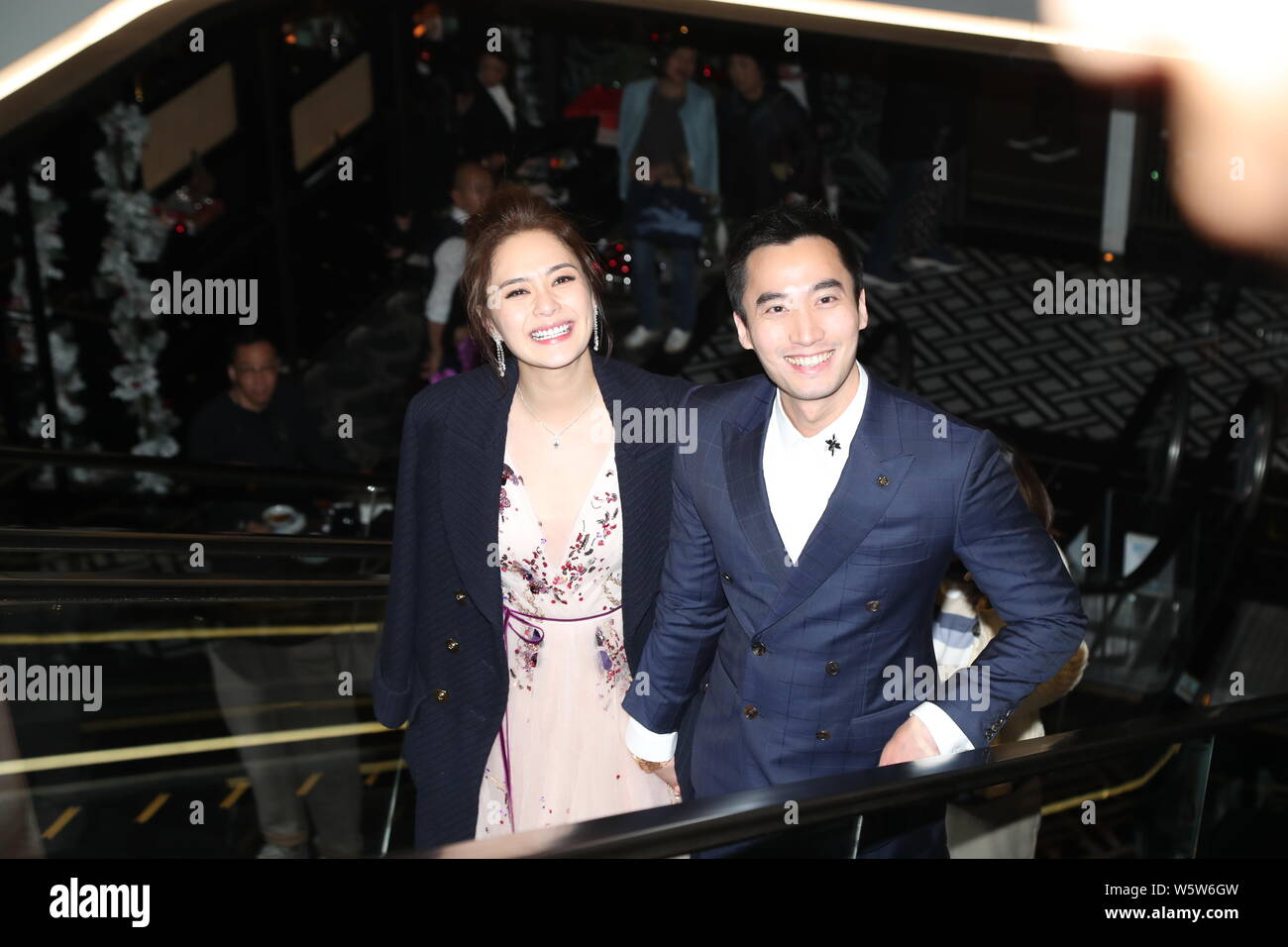 Hong Kong singer and actress Gillian Chung, left, of pop duo Twins, and ...