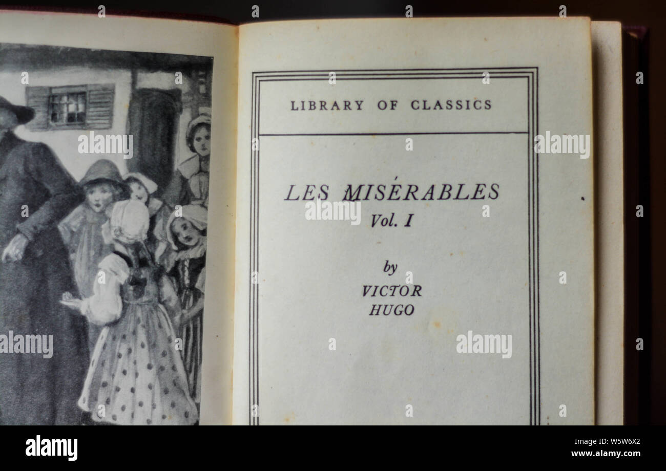 Les miserables victor hugo book hi-res stock photography and images - Alamy