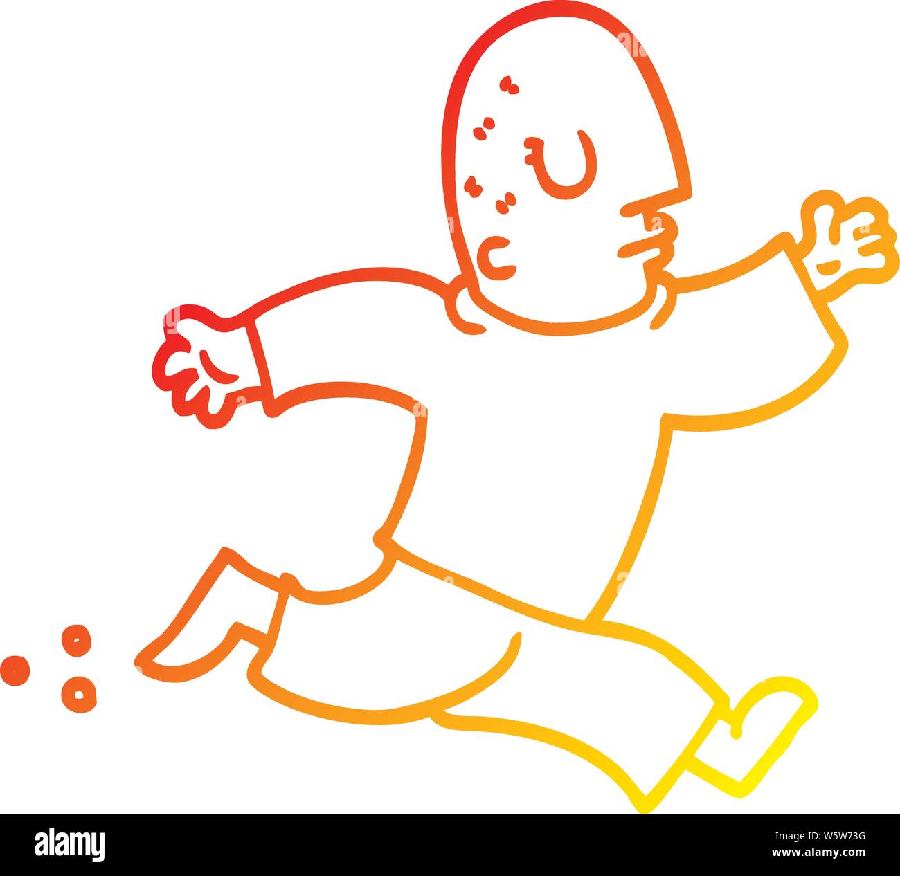 Bald man running Cut Out Stock Images & Pictures - Alamy